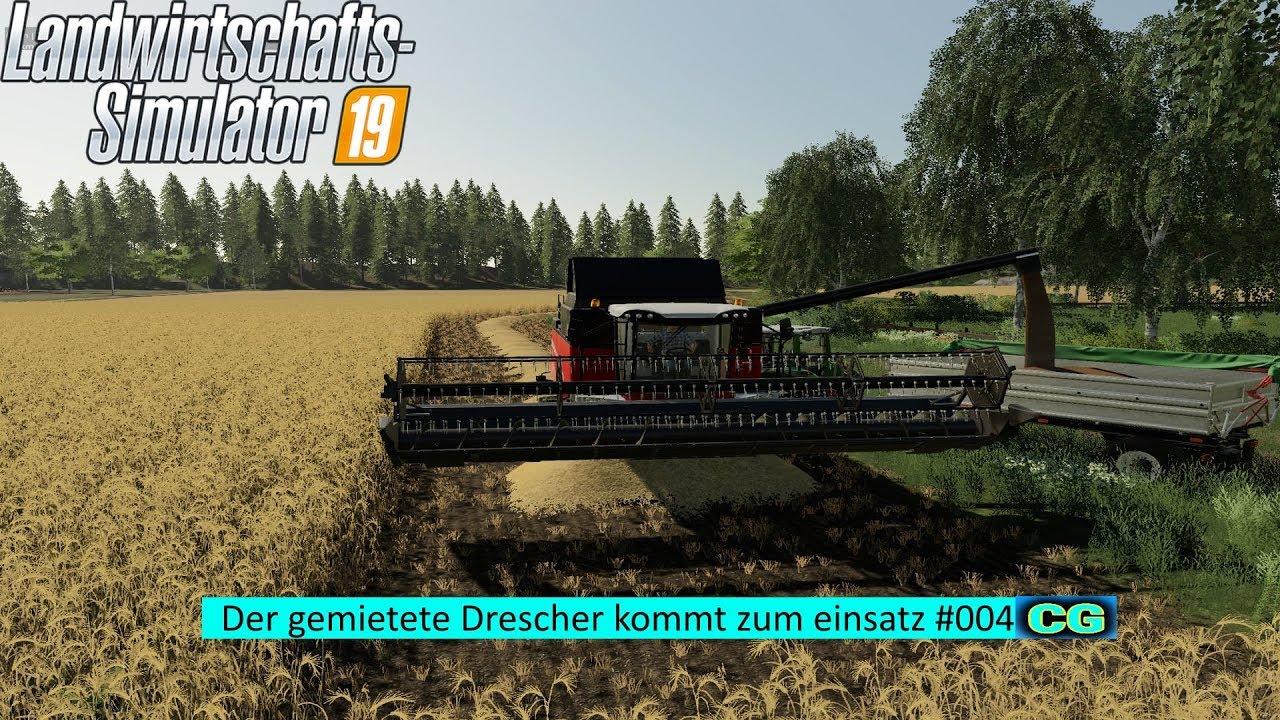 LS19| Hof Bergmann |Der gemietete Drescher kommt zum Einsatz #004 - YouTube
