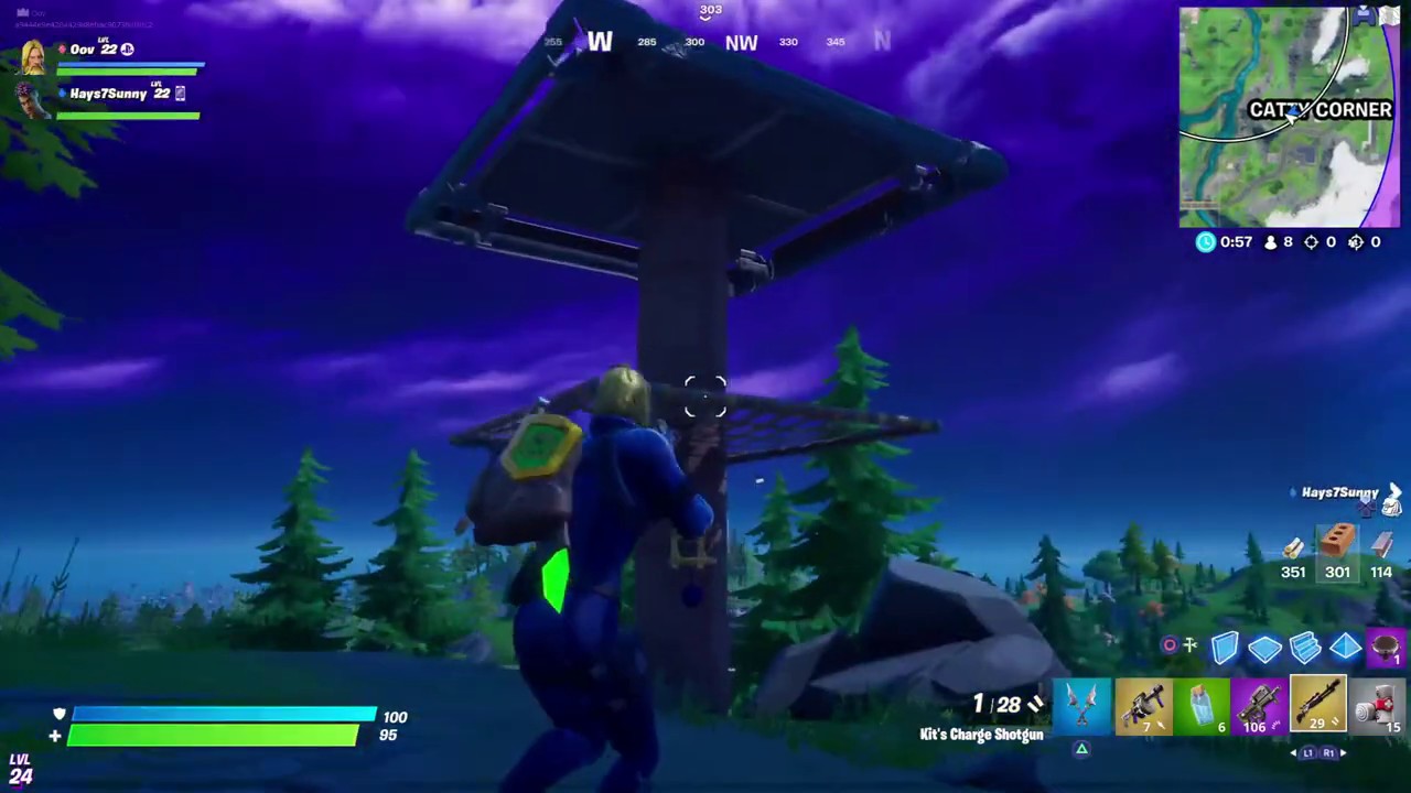 Catty Corner Vault challenge successful Fortnite - YouTube