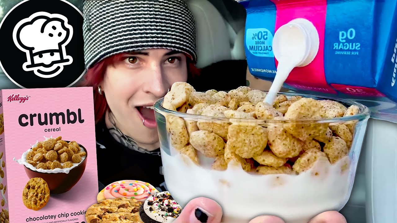 Trying NEW Crumbl Cookies Cereal! - YouTube