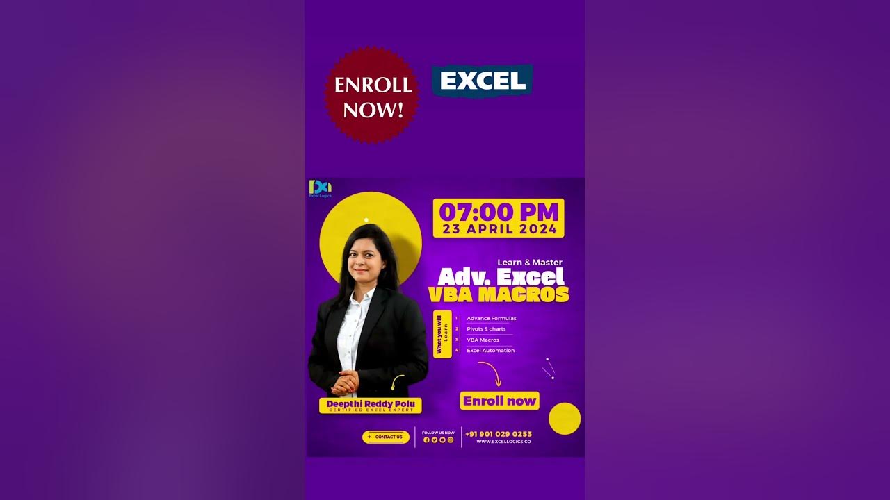 Learn Advance Excel https://tinyurl.com/Excel-Logics #microsoftexcel #excel #dataanalytics - YouTube