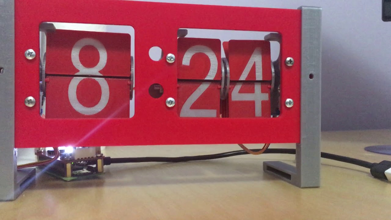 Raspberry Pi Zero control system for Split-Flap clock - YouTube