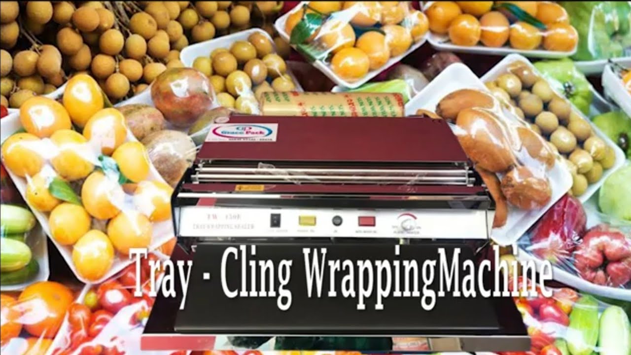 Tray - Cling Wrapping Machine - YouTube