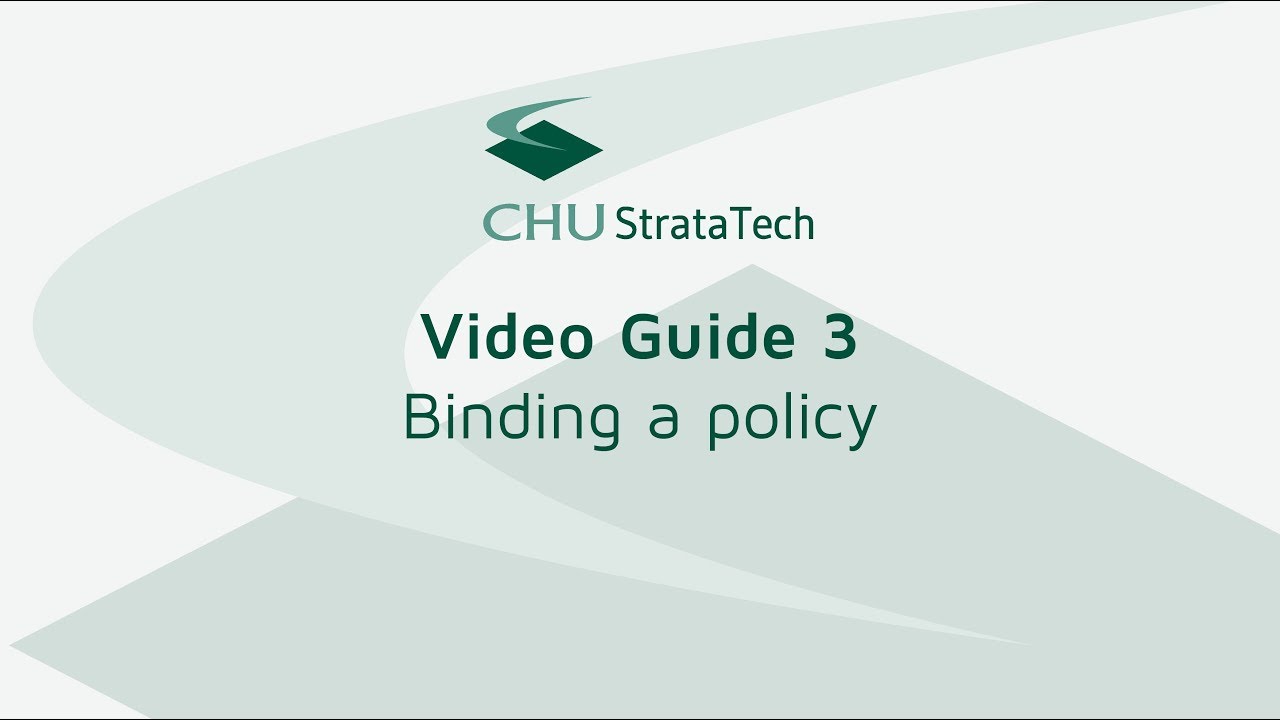 StrataTech Video Guide 3: Binding a quote - YouTube