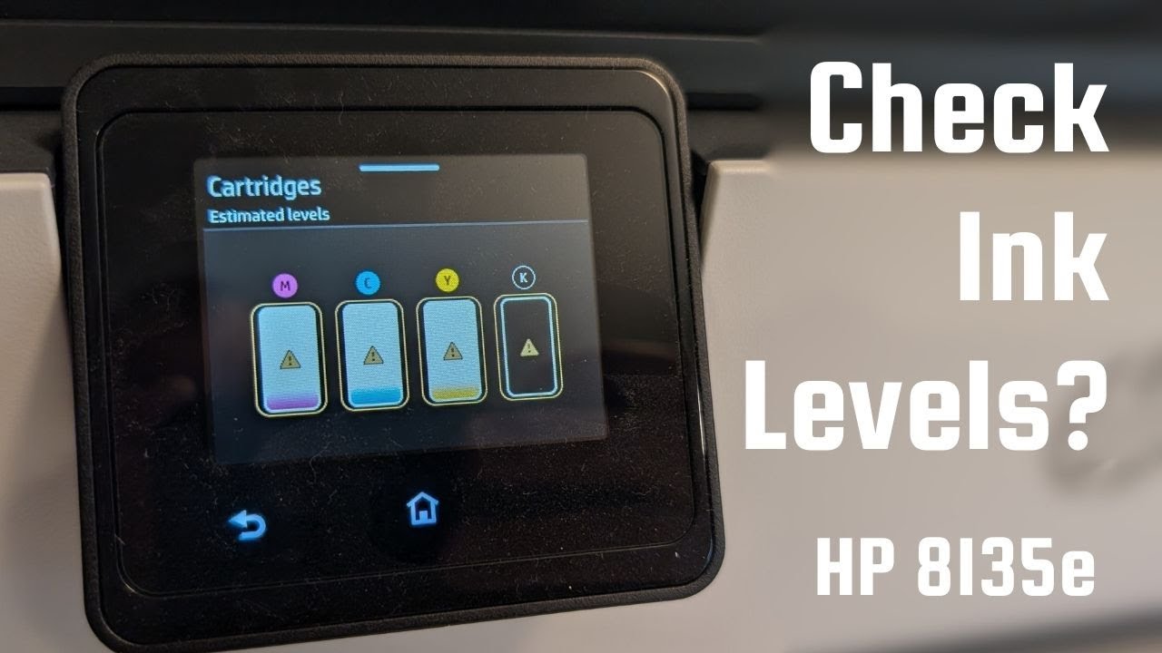How to Check Ink Levels in HP 8135e Printer - YouTube