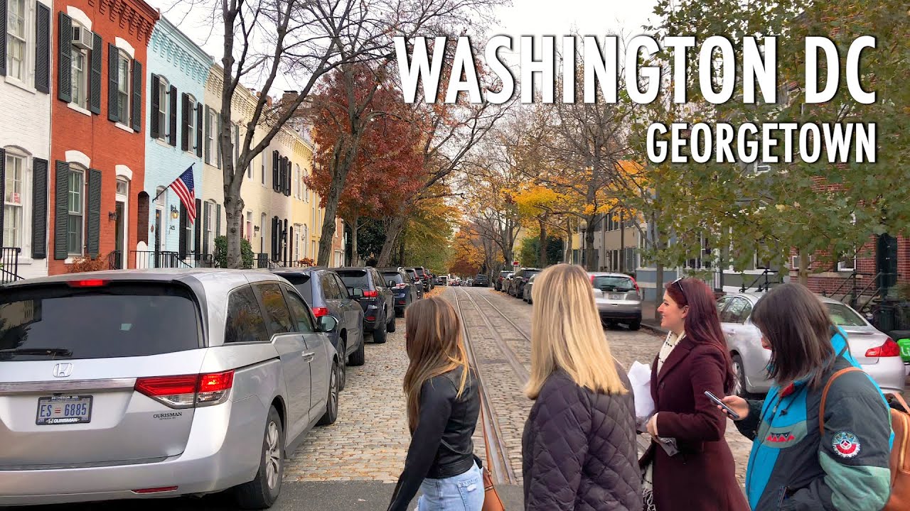 Washington DC - Autumn GEORGETOWN Walking Tour【4K】 - YouTube