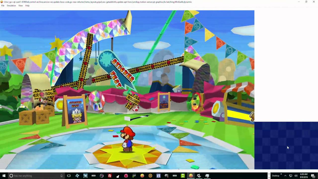 Citra 3DS Emulator Paper Mario: Sticker Star Test Run - YouTube