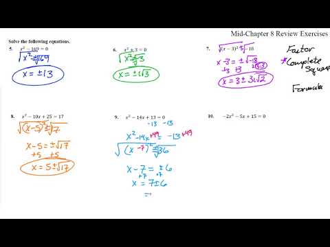 101 8-Mid Review Solutions 5-10 - YouTube