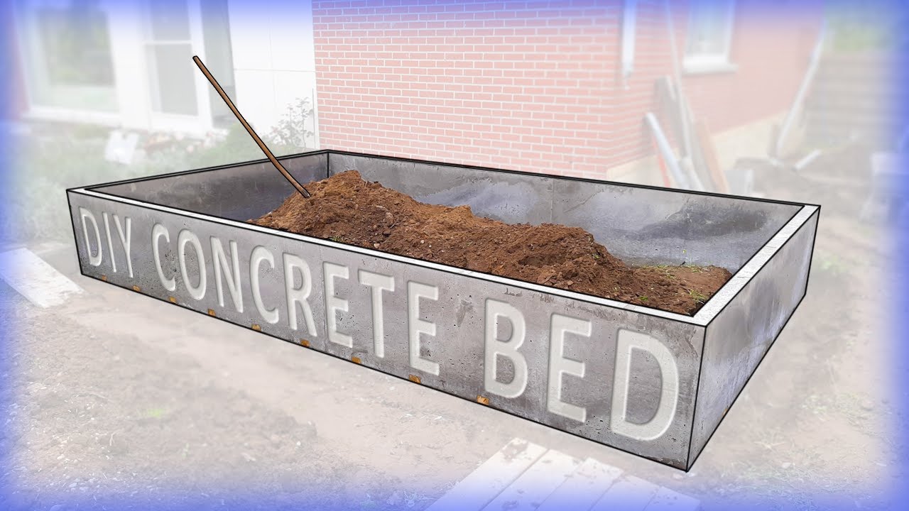DIY Concrete bed: 1 Week build in 11 minutes. - YouTube