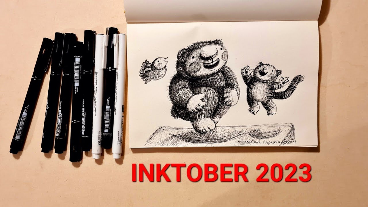 INKTOBER 2023 /Day 9/ BOUNCE - YouTube