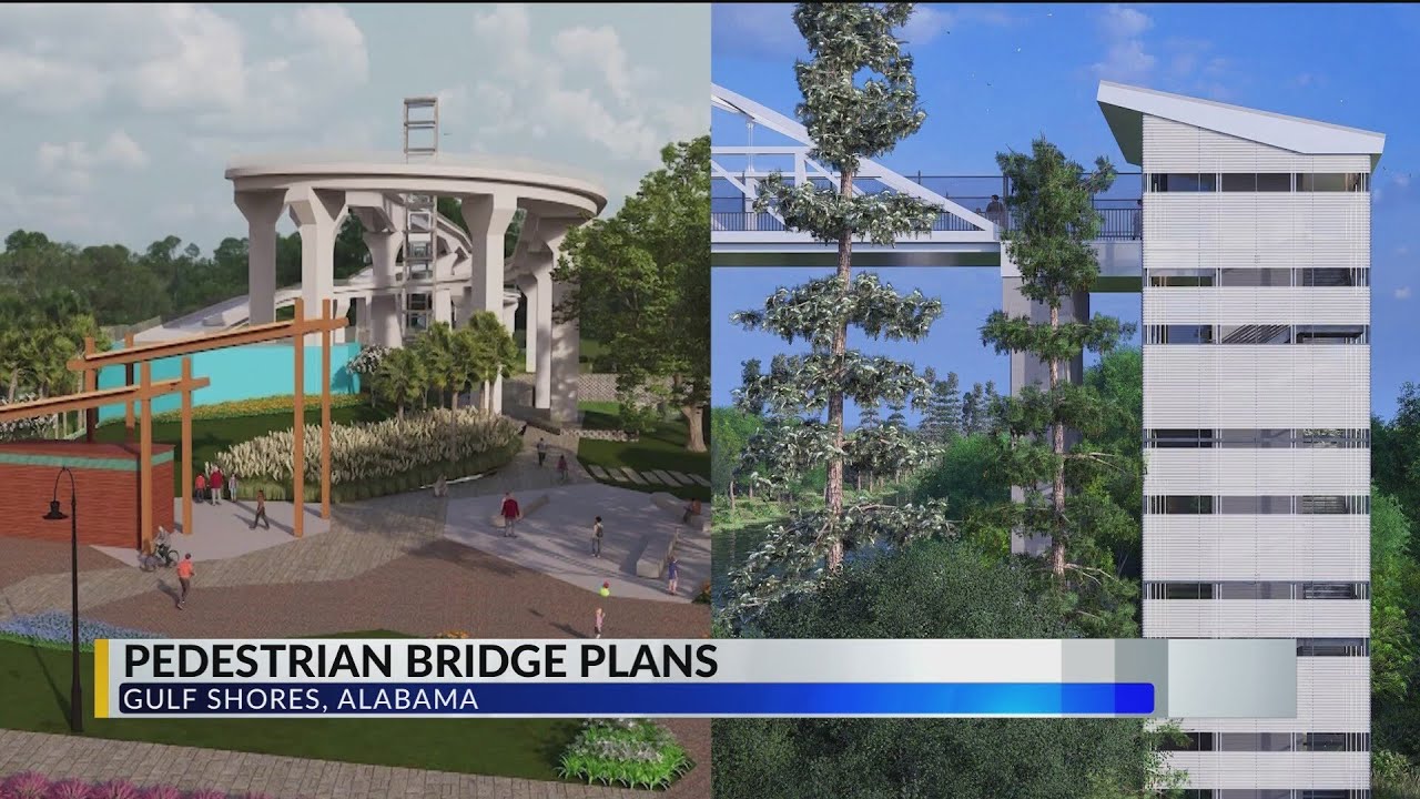 Latest design for Gulf Shores pedestrian bridge under review - YouTube
