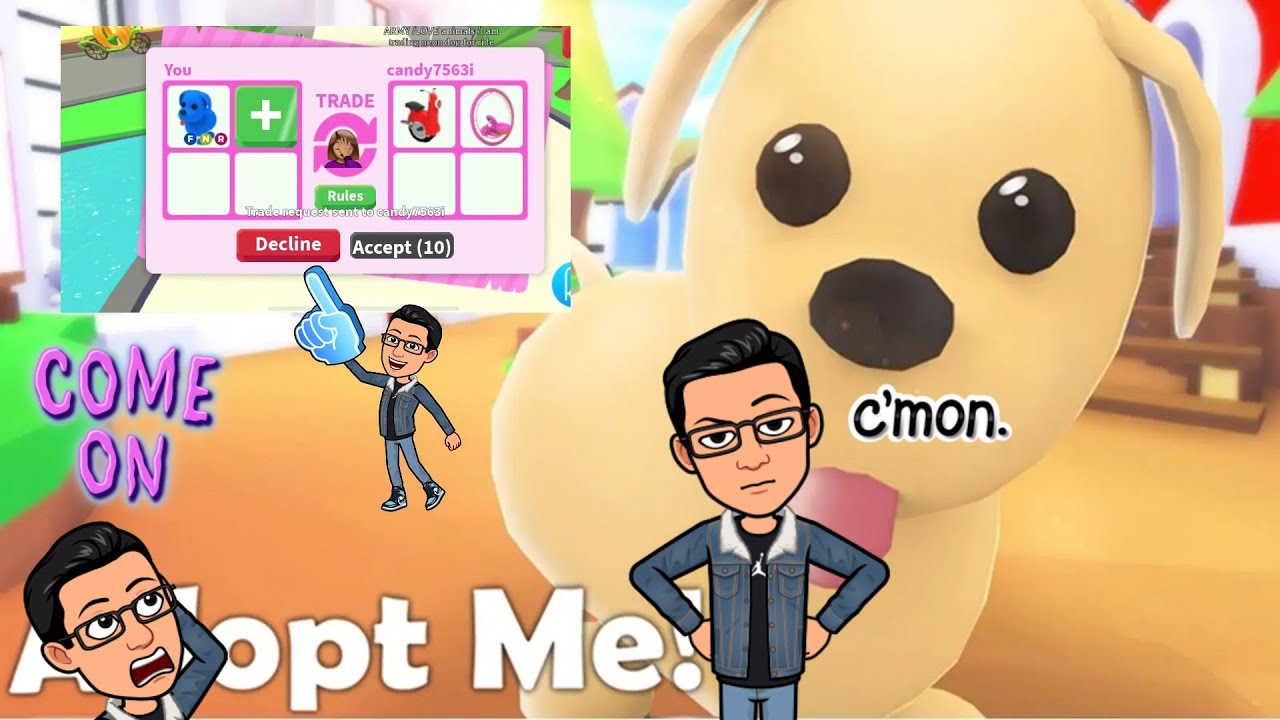Trying to trade!!! ( roblox adopt me ) Neon, Fly, Ride Dog Name bubbles ...