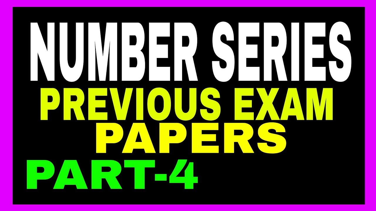 NMMS NUMBER SERIES ( PREVIOUS EXAM PAPERS) (Part-4) - YouTube
