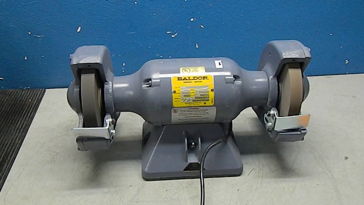 Baldor Bench Grinder 712E Demo - YouTube