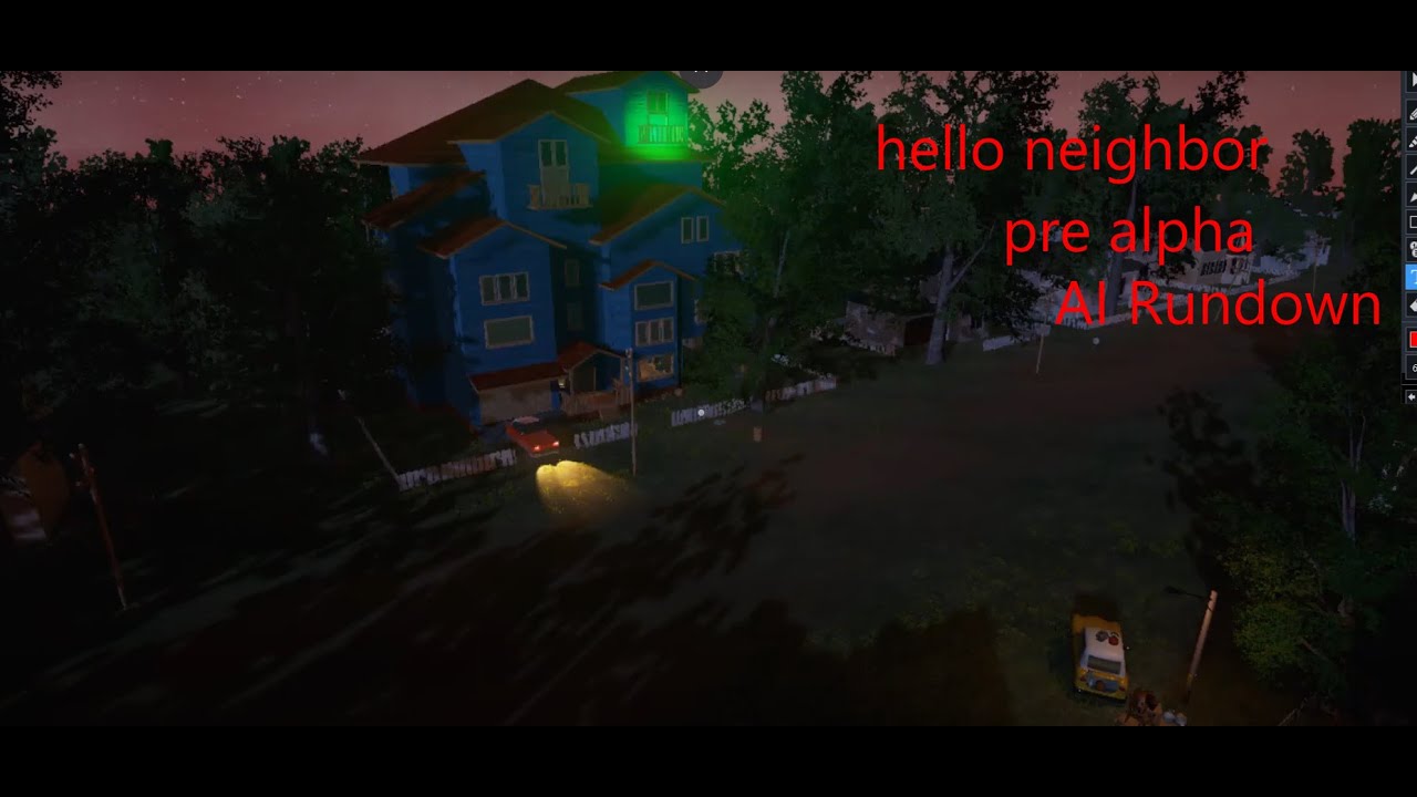 Hello Neighbor Pre Alpha AI Rundown - прохождение "летающая способность ...