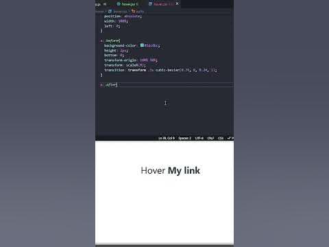 CSS Link Hover Animation Effect #shorts #css - YouTube