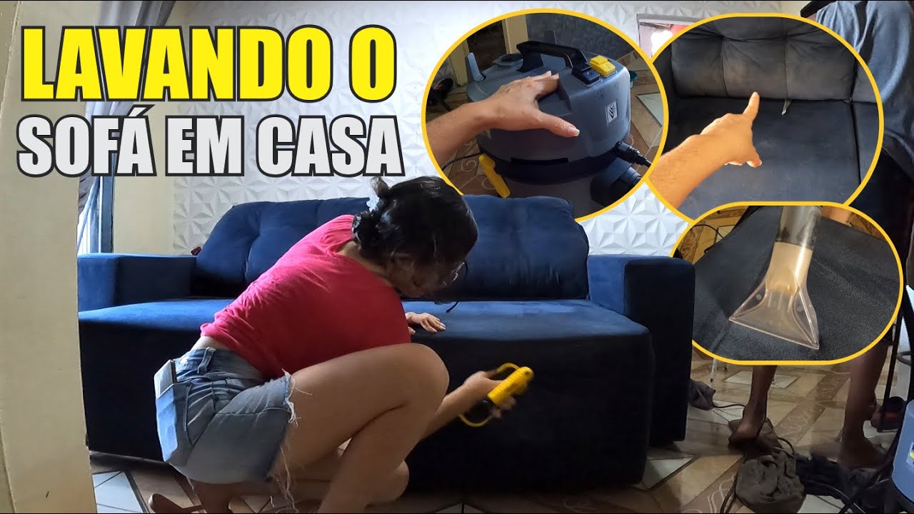 LAVANDO SOFA EM CASA COM A EXTRATORA MELHOR COMPRA QUE FIZ - YouTube