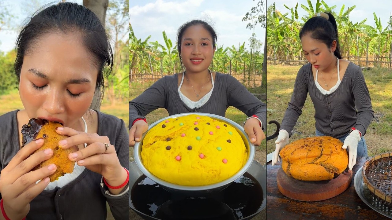 Amazing cooking deep fried cake recipe - YouTube