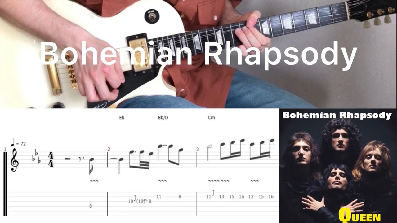 Queen – Bohemian Rhapsody (guitar solo cover with tab) - YouTube