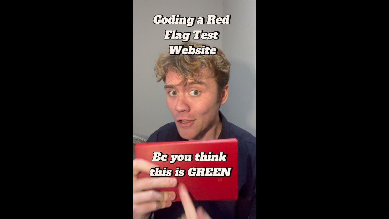 I coded a Red Flag Test bc you need HELP... and I don't... - YouTube