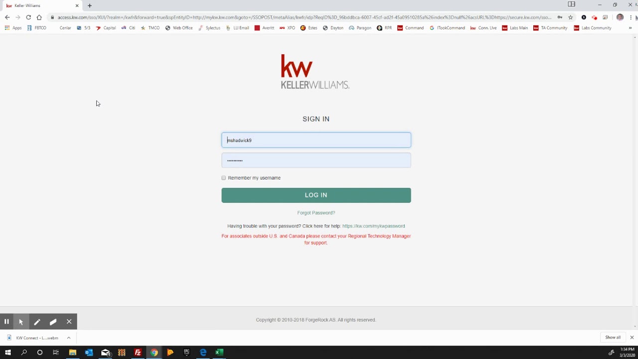 KW Connect Login and Live Calendar - YouTube
