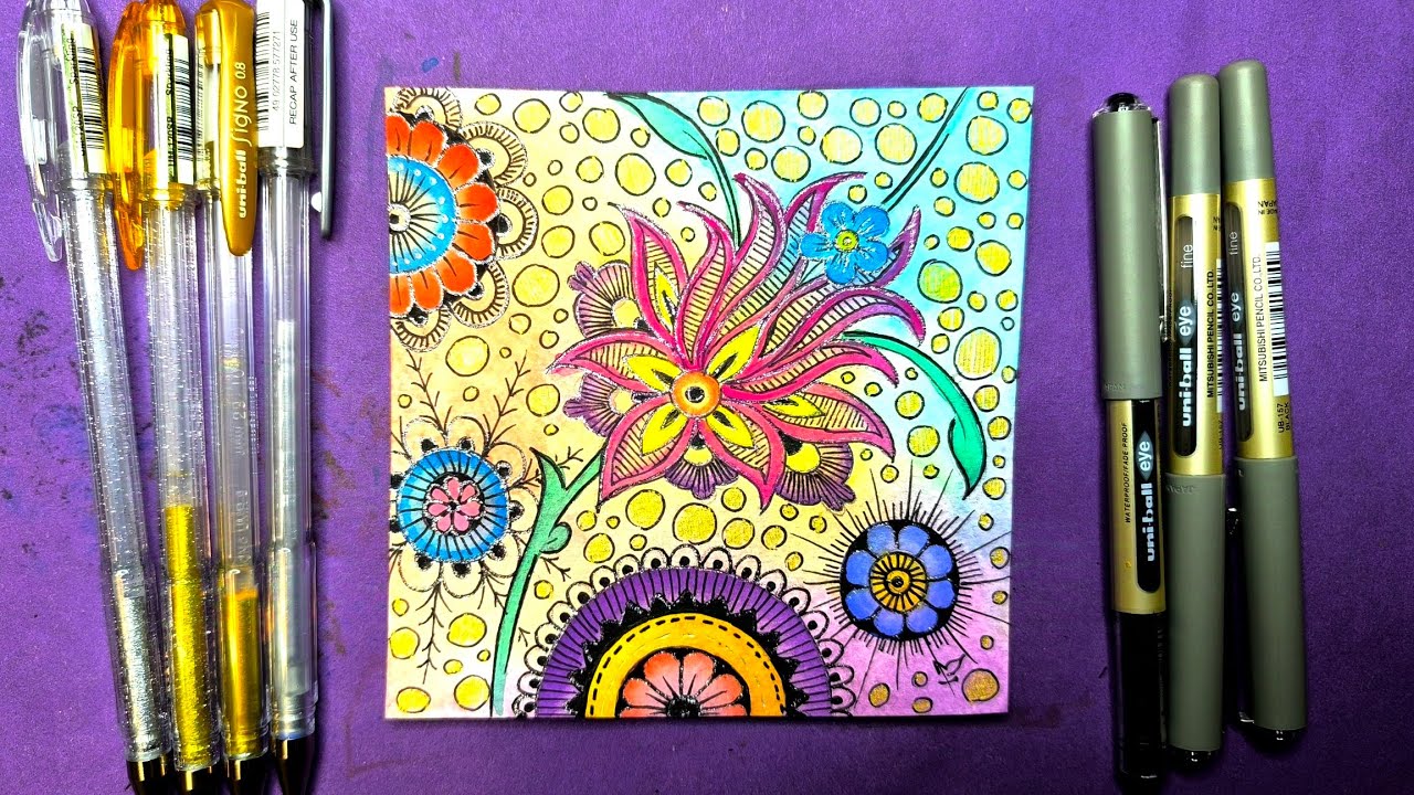 Zendoodle Beautiful Traditional pattern || Create wonderful Zentangle ...