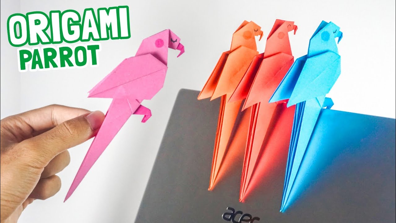 Simple Origami Tutorial: How to Make a Parrot from Paper - YouTube