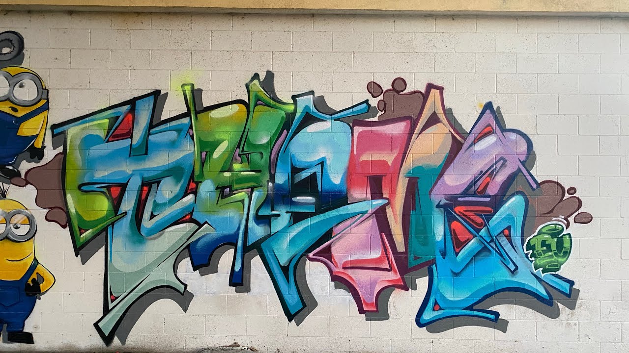 Graffiti-THEME,SOLVE,EROS San Bernardino paint sesh - YouTube