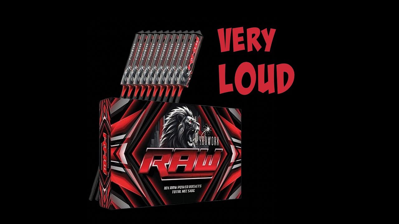 EXTREMELY LOUD - RAW Rockets (10) pack By Pyroworks fireworks ...