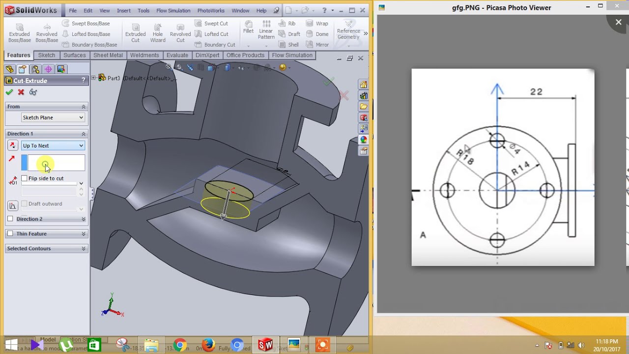 #solidworks tutorials | stop valve design | soldworks part design #4 ...