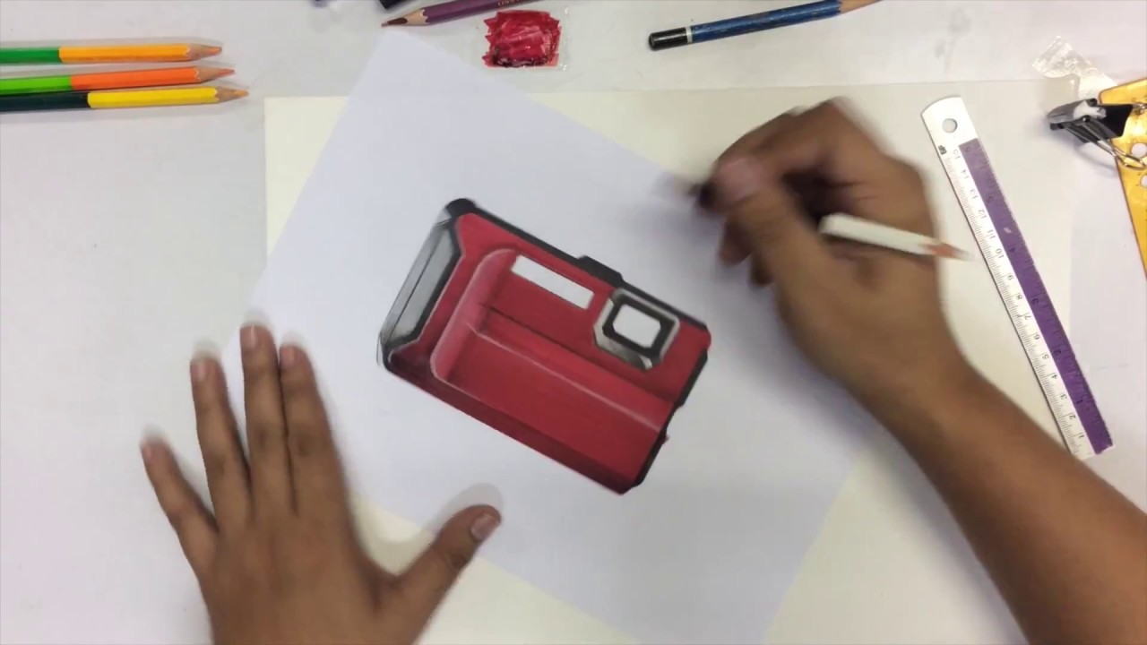 How To Product Design Sketching Markers Coloring Tutorial - YouTube