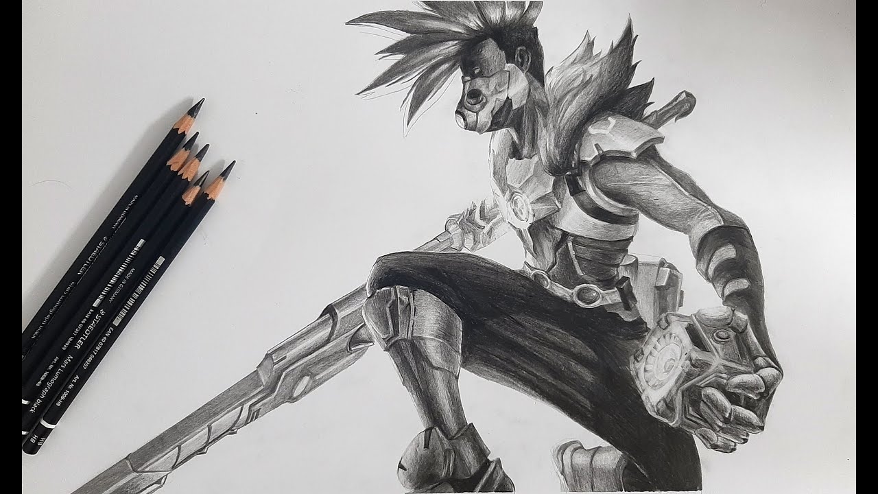 Pencil Drawing Ekko / Pulsefire Ekko / How to draw Ekko / League of ...