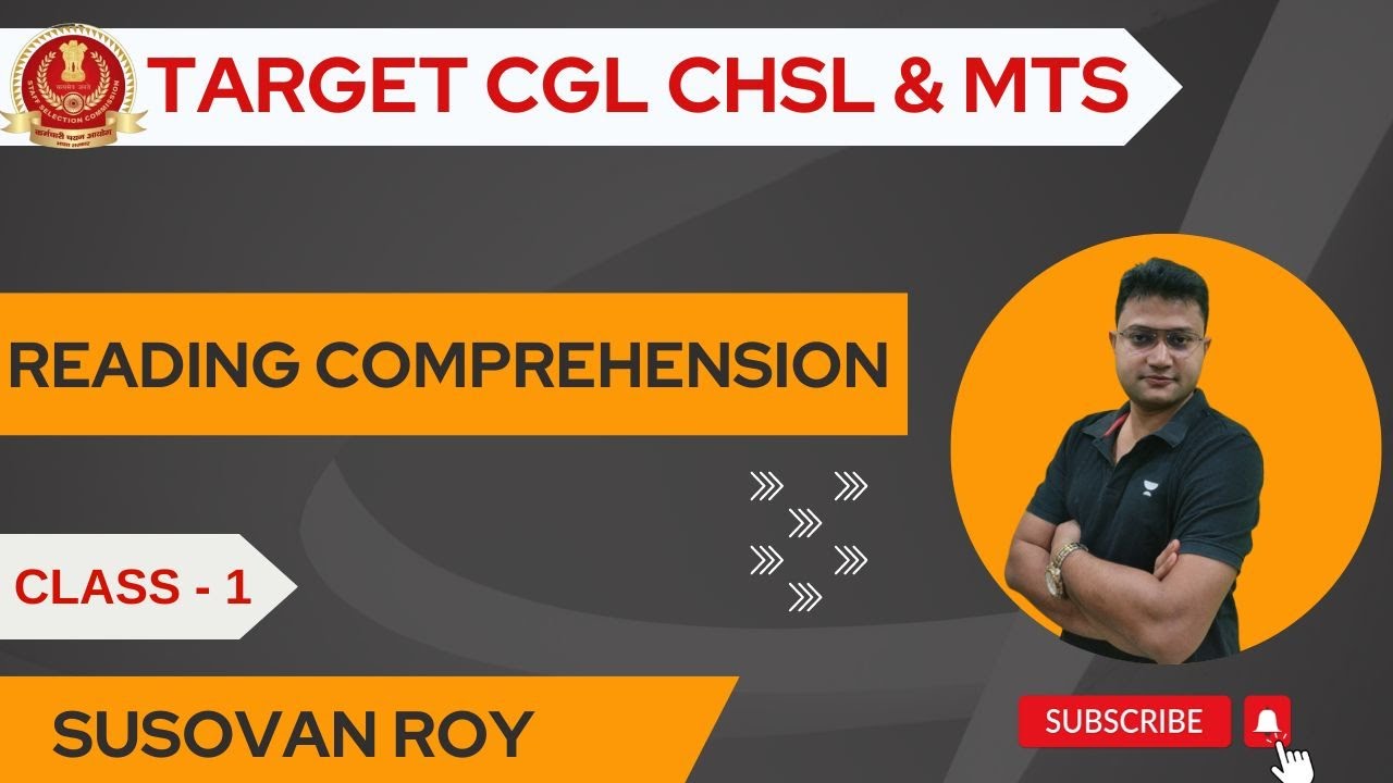 READING COMPREHENSION CLASS 1 TARGET SSC BATCH | Susovan Roy - YouTube