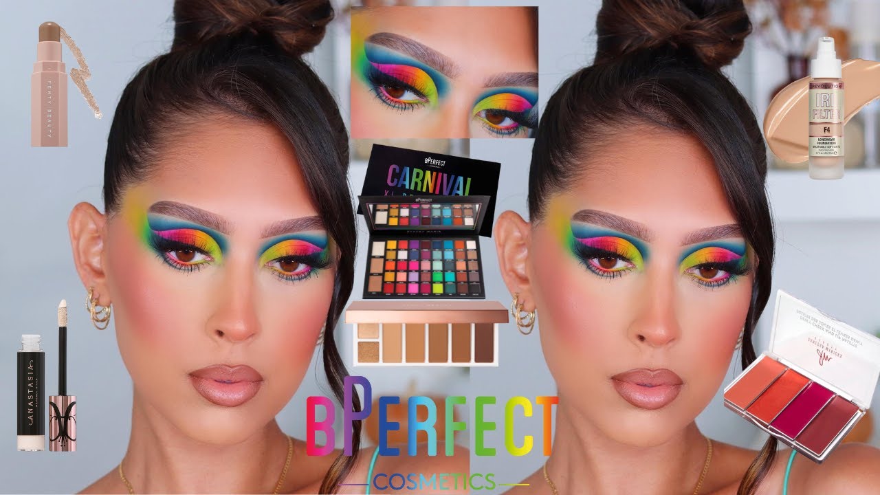 RAINBOW EYE MAKEUP TUTORIAL 🌈🌈 - YouTube