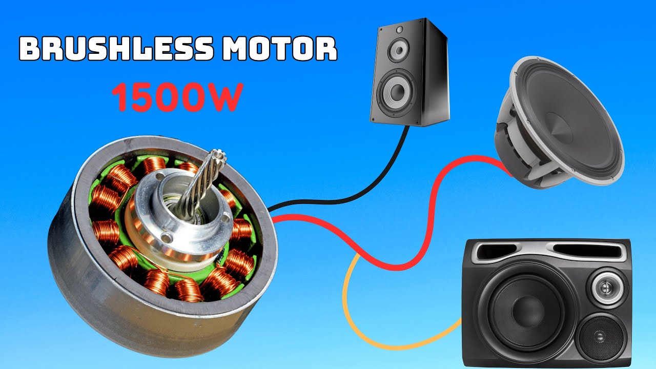 DIY Powerful Ultra Bass Amplifier From Brushless Motor, Simple circuit ...