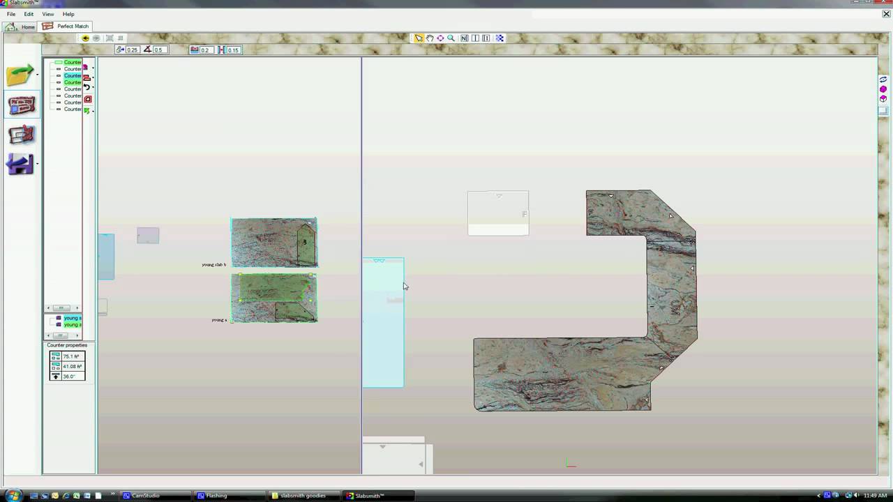 Using SlabSmith software to layout exotic granite countertops - YouTube