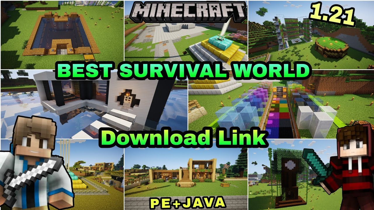 1.21 Best Survival World Link for Minecraft Java And Pocket Edition | 1 ...