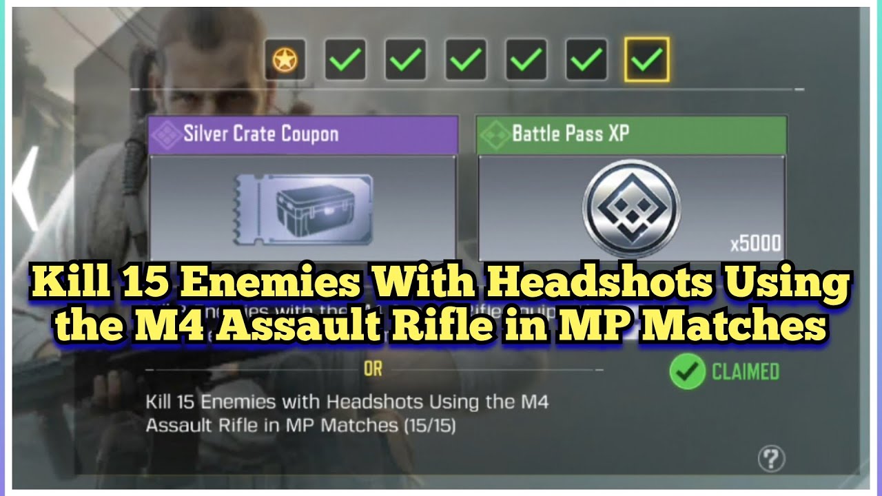 COD Mobile Kill 15 Enemies With Headshots Using the M4 Assault Rifle in ...