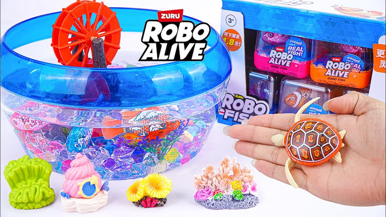 🐰toy asmr🐰 ZURU Robo Alive Robo Turtle & Fish Tank Playset ASMR ...