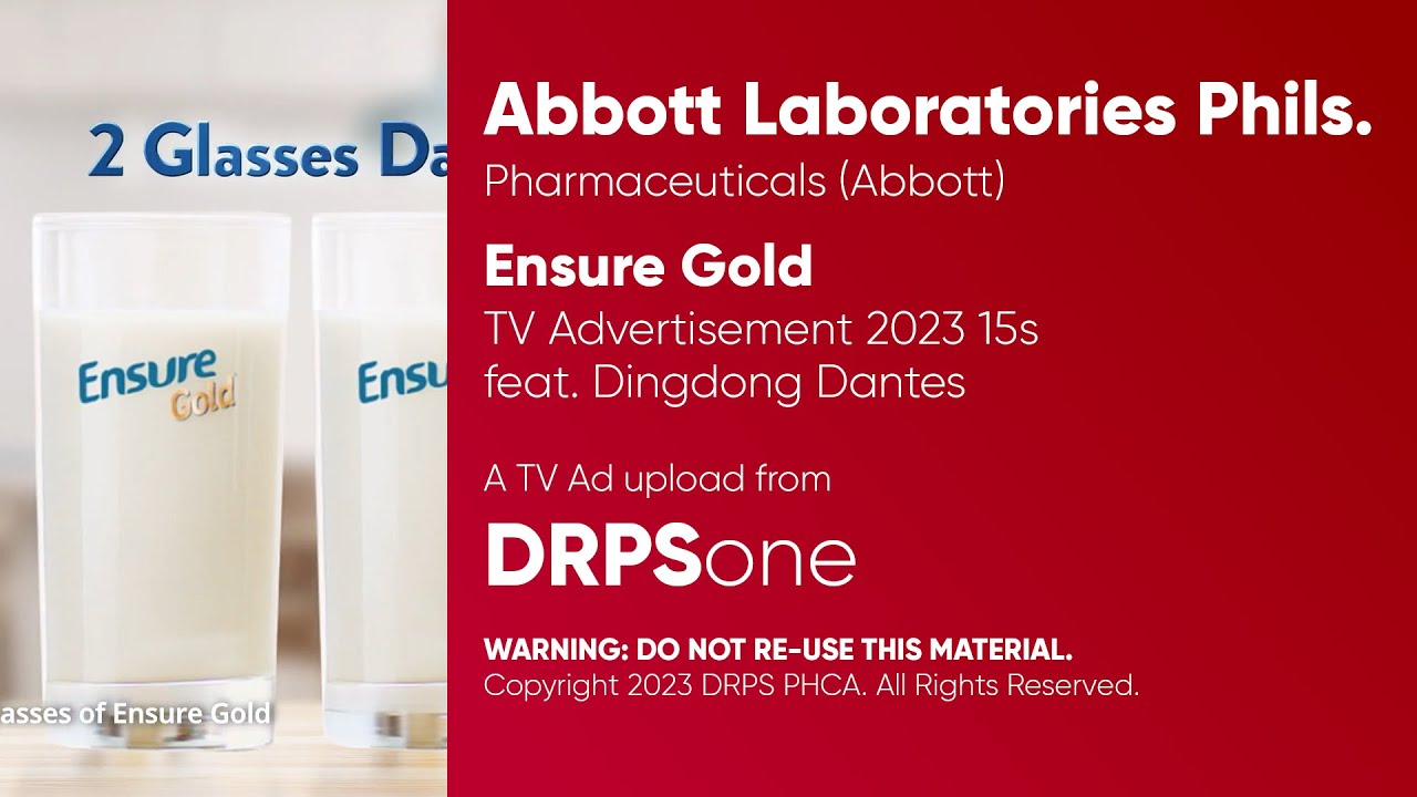 Ensure Gold TV Ad 2023 15s with Dingdong Dantes (Philippines) - YouTube