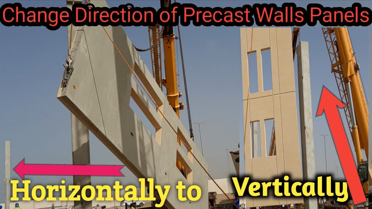 How to Change Direction of Precast walls Panel at site - YouTube