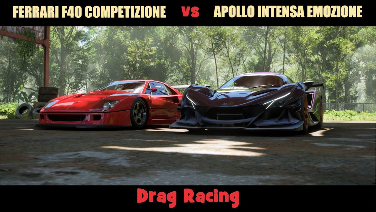 FH 5 | Drag racing: FERRARI F40 COMPETIZIONE 1989 VS APOLLO INTENSA ...