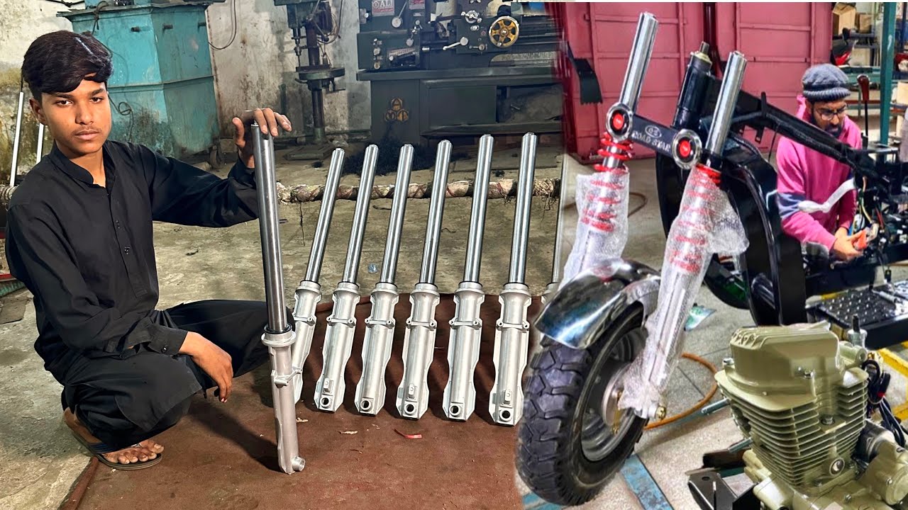Manufacturing Process of Loader Rikshaw Front Shock Absorbers | - YouTube