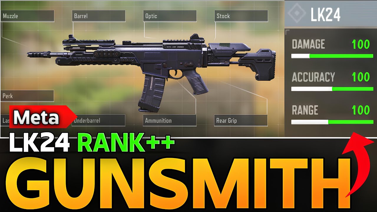 BEST LK24 GUNSMITH IN CALL OF DUTY MOBILE | RANK BUILD FOR LK 24 IN COD ...