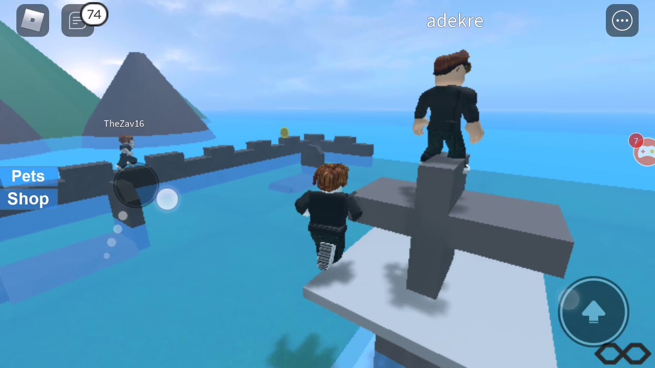 Playing roblox with my friends and friends - YouTube