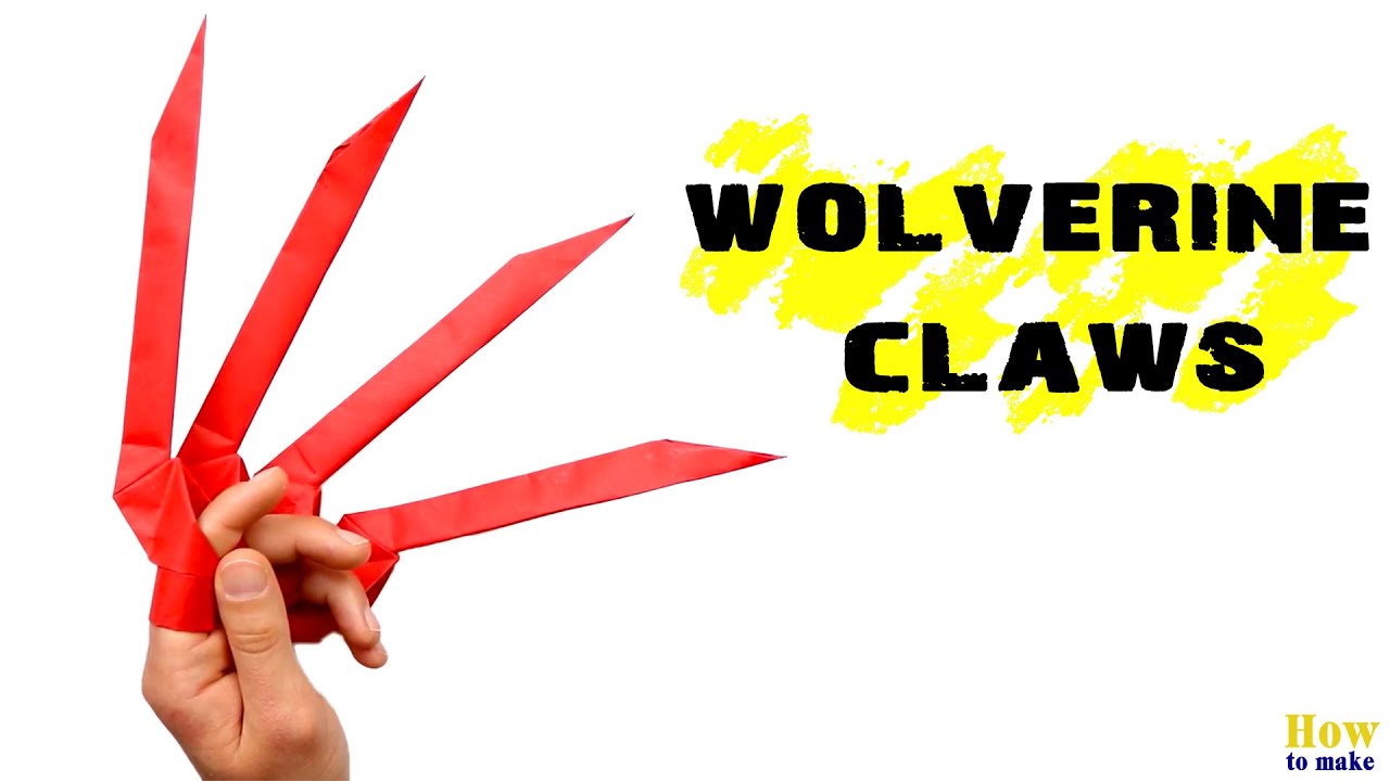 Wolverine Claws Origami - How to make wolverine claws paper | DIY - YouTube