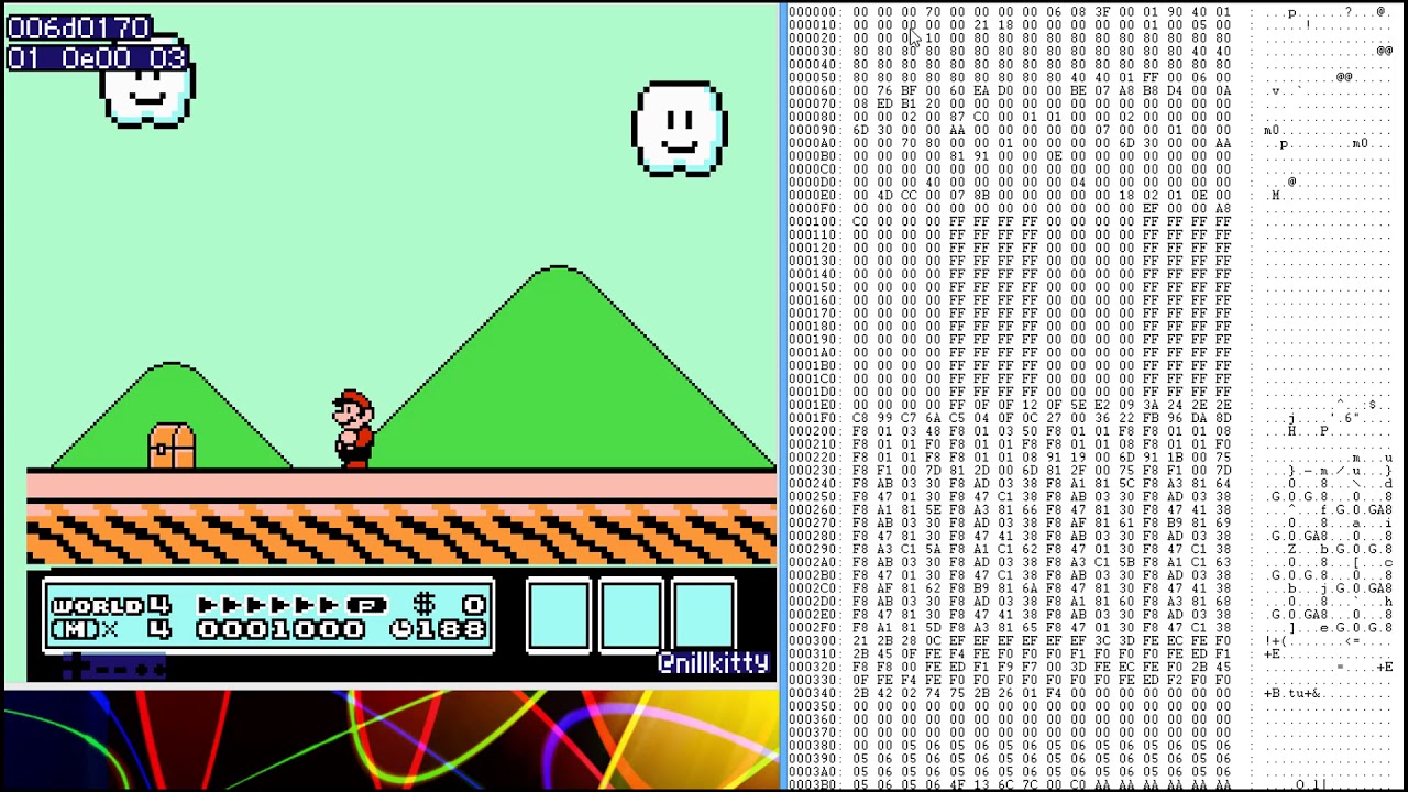 Live hex editing: Super Mario Bros 3 - YouTube