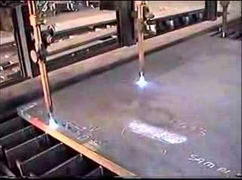 cnc flame cutting video - YouTube