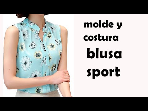 hermosa blusa proceso completo molde y costura - YouTube