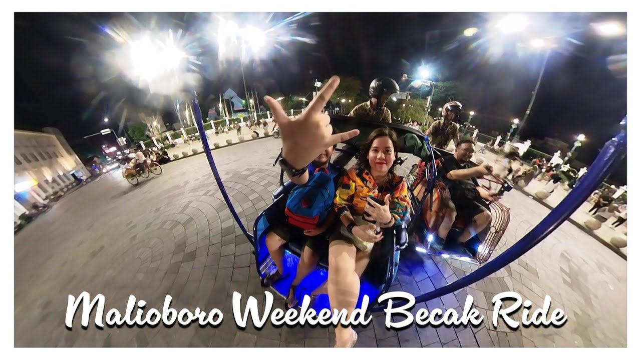 Weekend Becak Ride Around Malioboro - YouTube
