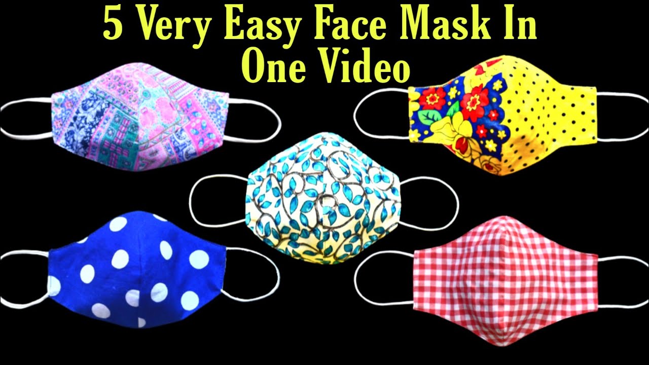 5 Very Easy New Trending Pattern Mask - Face Mask Sewing Tutorial - Diy ...